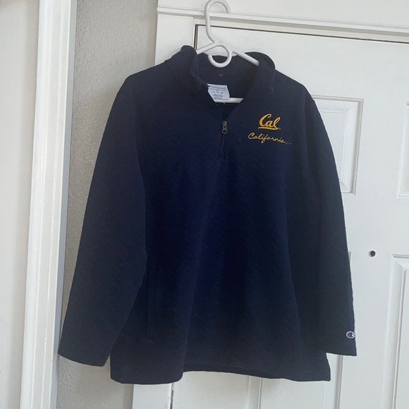 Champion | Sweaters | Nwot Champions Womans Navy Half Zip Cal Quilled ...
